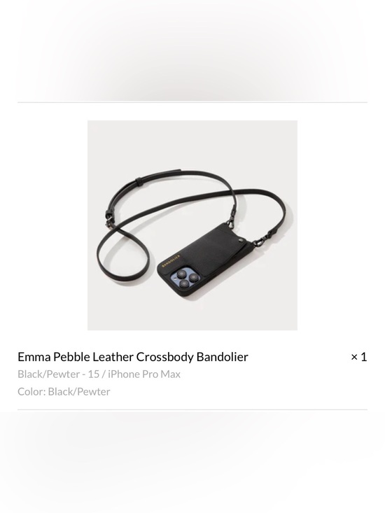 Bandolier | Accessories | Emma Pebble Leather Crossbody Phone Bandolier ...
